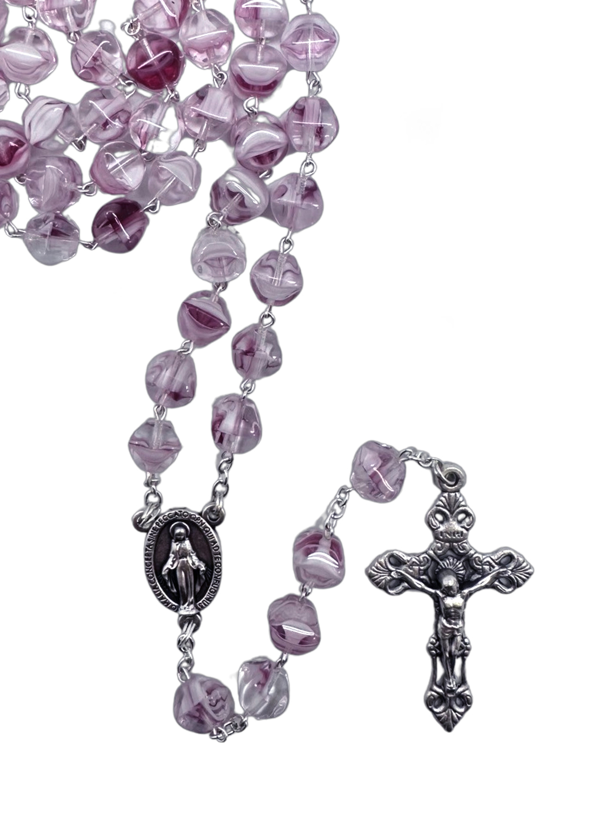 Glass Rosary Pyramid Beads | Gatto Christian Shop
