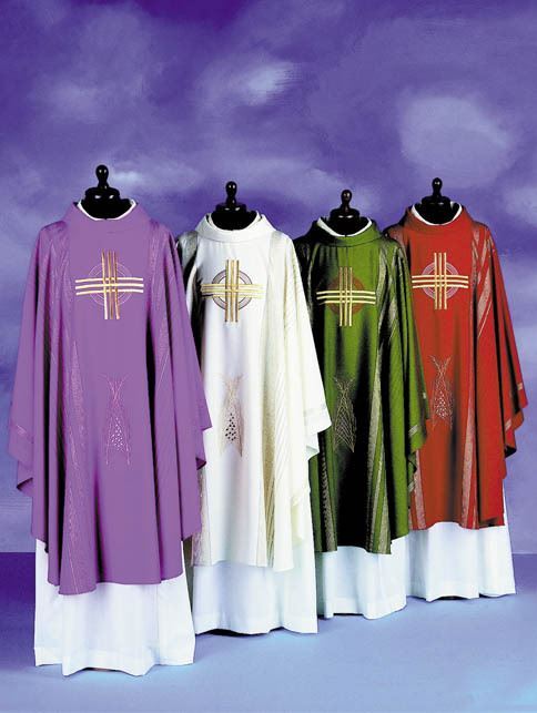 Chasuble & Stole - Cross/Wheat | Gatto Christian Shop